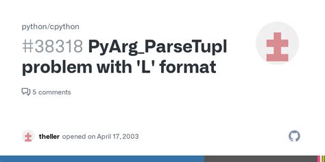 Pyargparsetuple Problem With L Format · Issue 38318 · Python