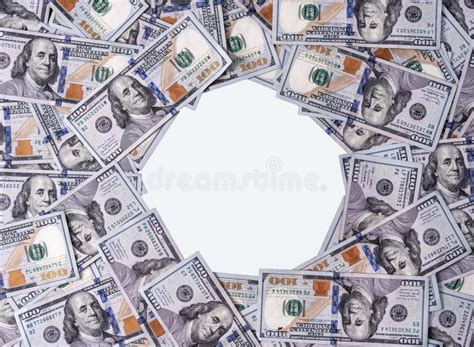 Money Hole With Bills And Copy Space For Text Us Banknotes Design 100