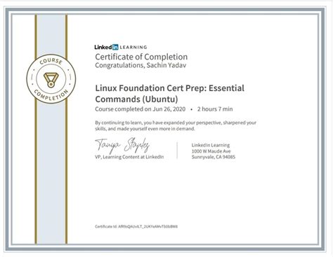 Sachin Yadav On Linkedin Linuxfoundation Linkedinlearning Certificateofcompletion