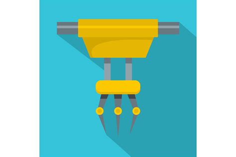 Robot Arm Icon Flat Style Graphic By Anatolir56 · Creative Fabrica