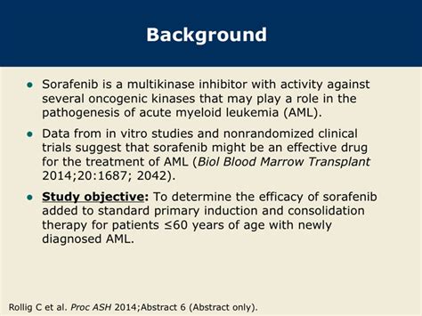 Phase Ii Soraml Trial Of Sorafenib Versus Placebo In Addition To
