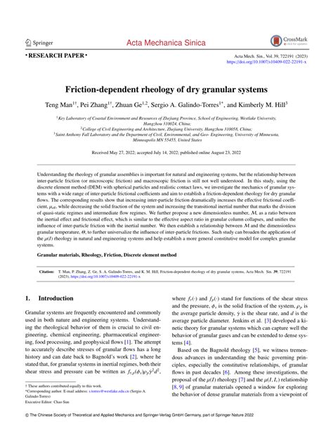 Pdf Friction Dependent Rheology Of Dry Granular Systems