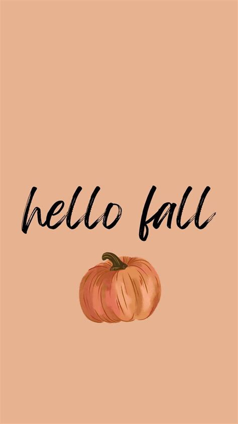 Hello Fall Phone Screen Wallpaper