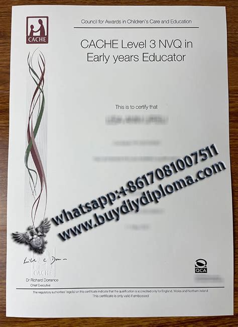 Where To Buy CACHE Level 3 NVQ Certificate CACHE Level 3 NVQ Certificate Fake Diploma Buy