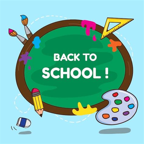 학교 편지지 벡터 세트로 돌아가기 무료 벡터