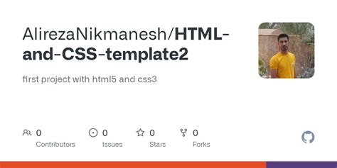 GitHub AlirezaNikmanesh HTML And CSS Template First Project With Html And Css