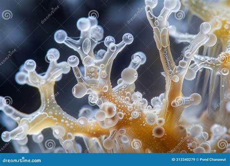 Closeup Microscopy Of Fungus Stock Illustration Illustration Of Scientific Closeup 313340279