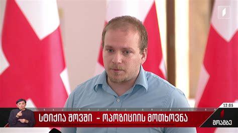 სტიქია შოვში ოპოზიციის მოთხოვნა Youtube