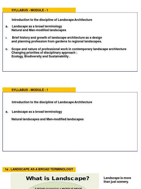 La Module 1a Pdf Landscape Landscape Architecture