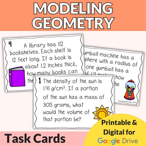 Modeling With Geometry Task Cards Lindsay Bowden