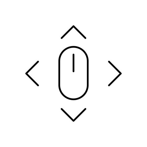 Scrolling Navigation Icon Scroll Directions Symbol Mouse With Arrows