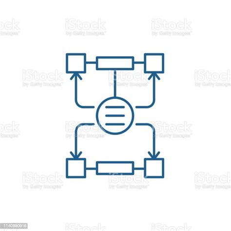 Algoritma Keputusan Konsep Ikon Garis Algoritma Keputusan Simbol Vektor