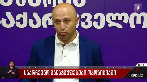 საარჩევნო გადაჯგუფებები ოპოზიციაში Youtube