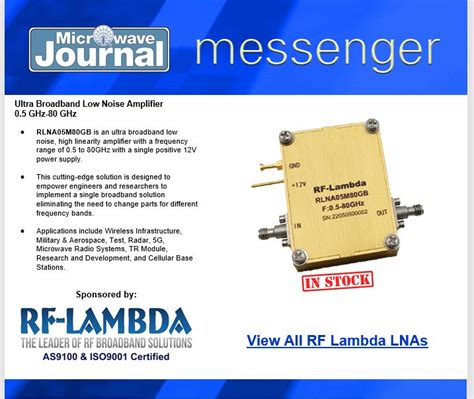 Rf Lambda On Linkedin Ultra Broadband Low Noise Amplifiers 0 5ghz 80ghz Available At Rf Lambda