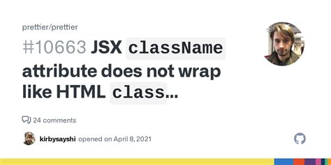Jsx `classname` Attribute Does Not Wrap Like Html `class` Attribute