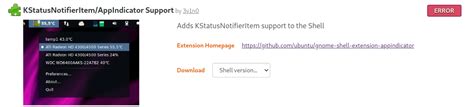 Extension Install Error · Issue 247 · Ubuntugnome Shell Extension Appindicator · Github