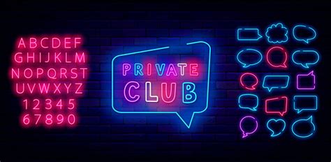 프라이빗 클럽 네온 라벨 프리미엄 액세스 말풍선 프레임이 설정되었습니다 반짝이는 핑크 알파벳 벡터 스톡 일러스트레이션 0명에 대한 스톡 벡터 아트 및 기타 이미지 Istock