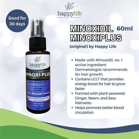 Minoxidil Minoxiplus Original By Happy Life 60ml Happy Life Organics