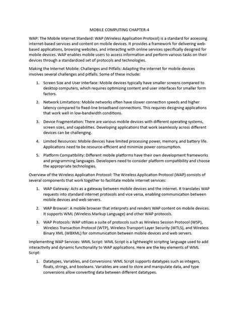 Mobile Computing Chapter 4 Pdf Mobile Device Internet