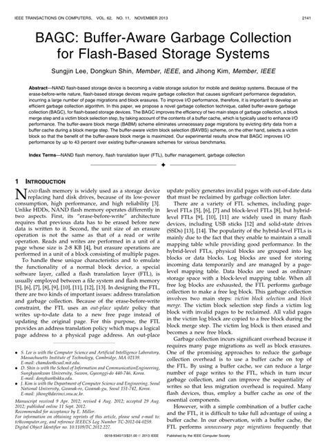Pdf Bagc Buffer Aware Garbage Collection For Flash Based Storage Systems
