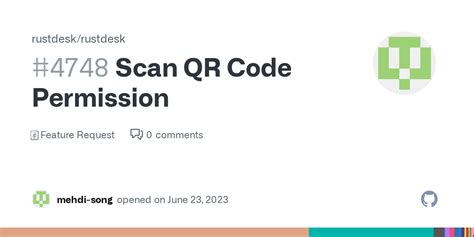 Scan QR Code Permission Rustdesk Rustdesk Discussion 4748 GitHub