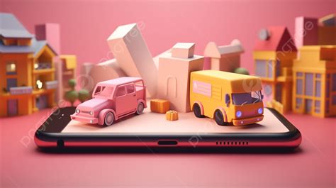 3d 그림에서 배송 추적 기능이 있는 휴대전화를 들고 있는 만화 손 배송 추적 주문 추적 배달 전화 배경 일러스트 및 사진