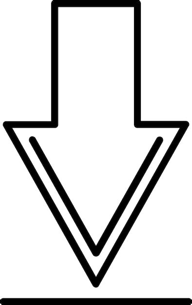 Premium Vector Down Arrow Line Icon