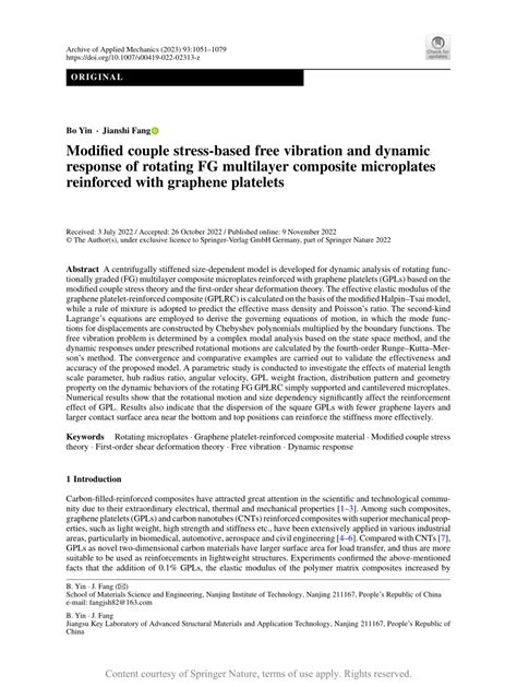 Modified Couple Stress Based Free Vibration And Dynamic Response Of Rotating Fg Multilayer