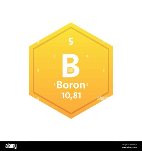 Boron Symbol Chemical Element Of The Periodic Table Vector Stock Illustration Stock Vector