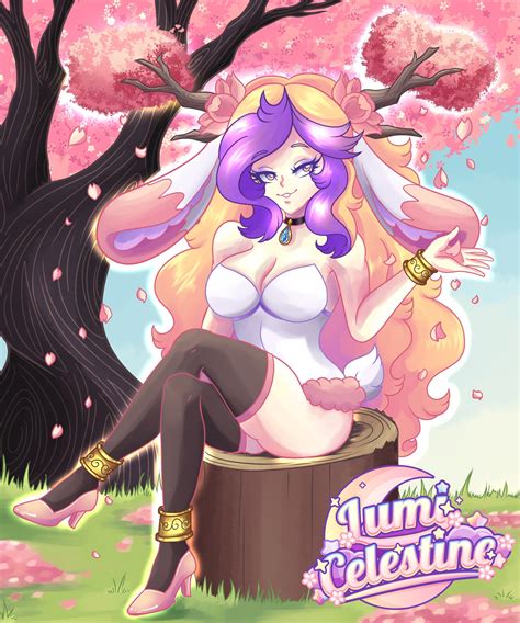 Rule 34 Big Breasts Branch Horns Bunny Ears Bunnysuit Cherry Blossoms