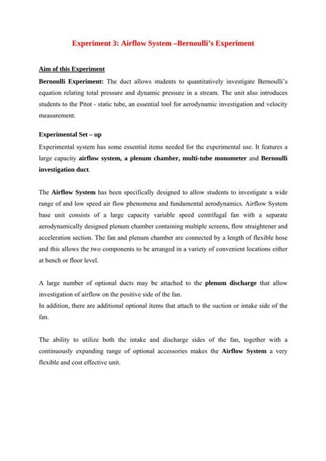 Pdf Experiment 3 Airflow System Bernoullis Experiment Dokumen Tips