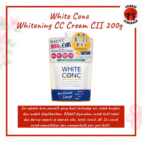 Jual White Conc White Cc Body Cream Body Brightening Whitening 200g Original Japan Shopee