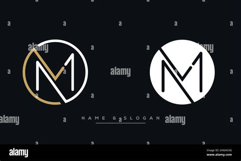 modern abstract letter ml lm logo design minimal ml lm initial based icon vector stock vector