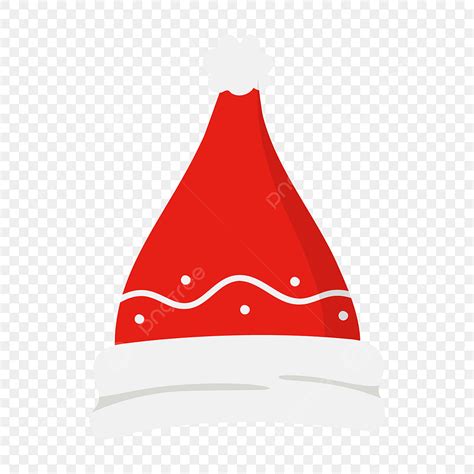 투명 한 배경에 평면 디자인 벡터 개체에 라인 빨간 크리스마스 산타 클로스 모자 크리스마스 모자 외딴 Png 일러스트 및 벡터 에 대한 무료 다운로드 Pngtree