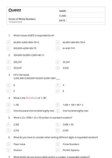 50 Writing Three Digit Numbers Worksheets For 3rd Grade On Quizizz