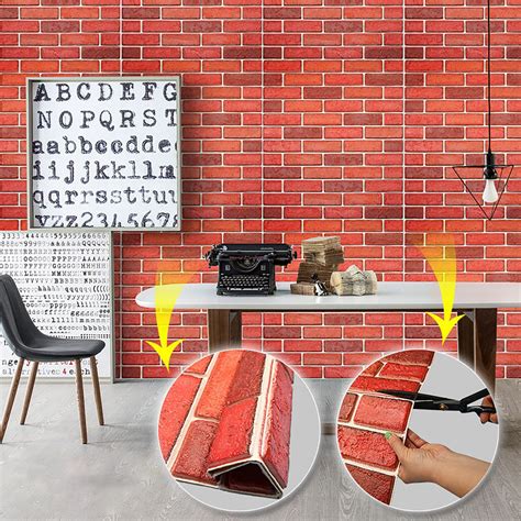 Pe Foam 3d Diy Wall Decor Embossed Brick Stone Col Vicedeal