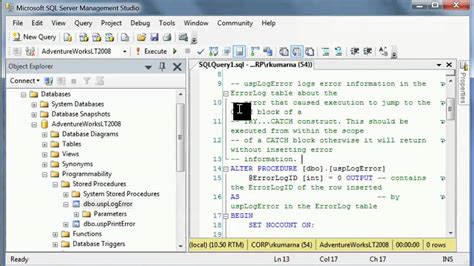 Sql Server Interview Questions What Are Stored Procedures Advantages Of Stored Procedures Youtube