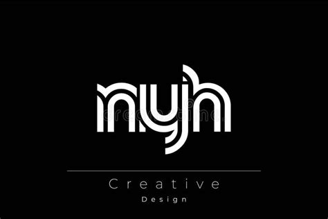 Nyh Creative Unique Modern Letter Logo Design Stock Vector