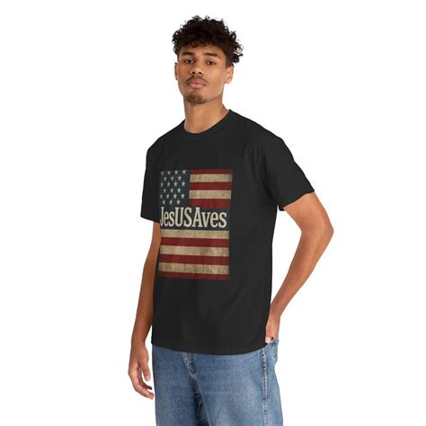Jesusaves Unisex Tee American Flag Design Etsy