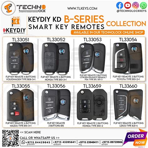 KeyDiy KD Universal Flip Key Remote 3 Buttons B33