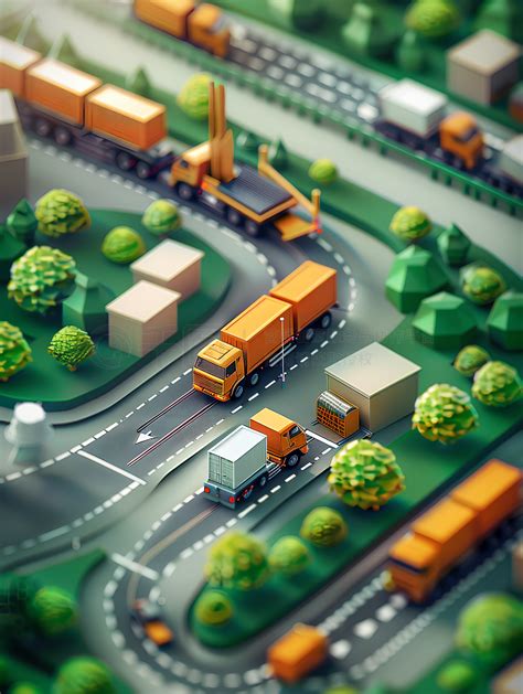 Aiai数字艺术 微缩景观智慧物流小场景 Ai图片免费下载 Png格式 2784像素 编号70170975 千图网