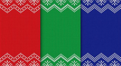 3 니트 크리스마스 배경 세트입니다 완벽 한 기하학적 장식입니다 0명에 대한 스톡 벡터 아트 및 기타 이미지 0명 겨울 계절 Istock