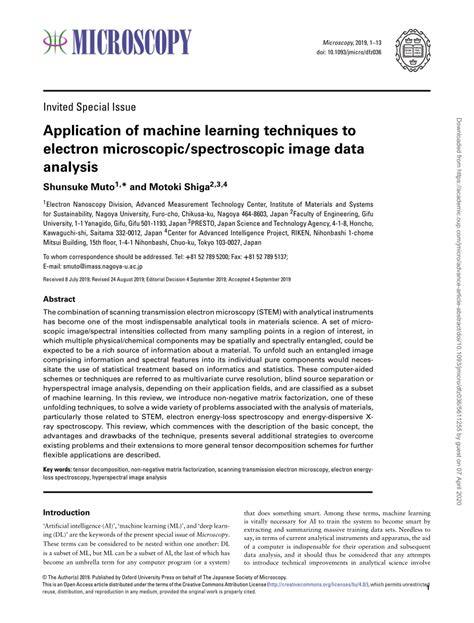 pdf application of machine learning techniques to electron