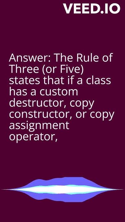 What Is The Rule Of Three In C C Interview Cplusplus