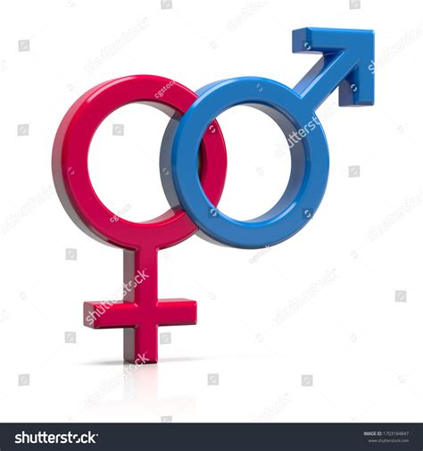Heterosexual Symbol 3d Render Golden Heterosexual Stock Illustration