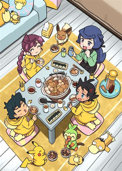 Shuan 0420 Ash Ketchum Chloe Pokemon Chrysa Pokemon Eevee Goh Pokemon Grookey