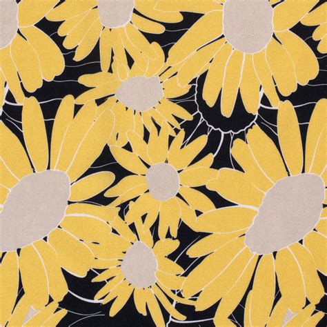 Viskoze ar linu Dzelteni ziedi gr m² EK Audumi