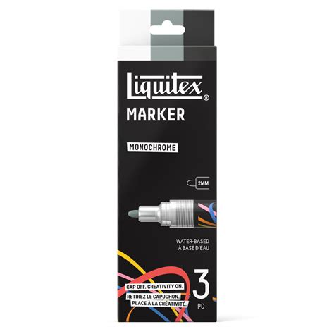 Marker Set 3x2mm Monochrome Liquitex