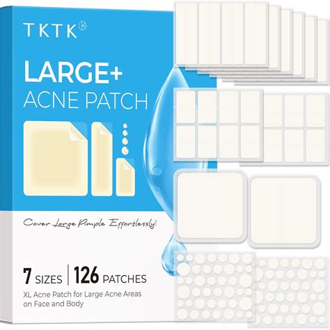 Tktk Large Pimple Patches Ssf20 For Face 7 Sizes Xl Acne Patches Big Hydrocolloid Bandages For