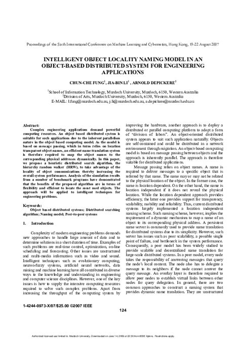 Pdf Intelligent Object Locality Naming Model In An Object Based